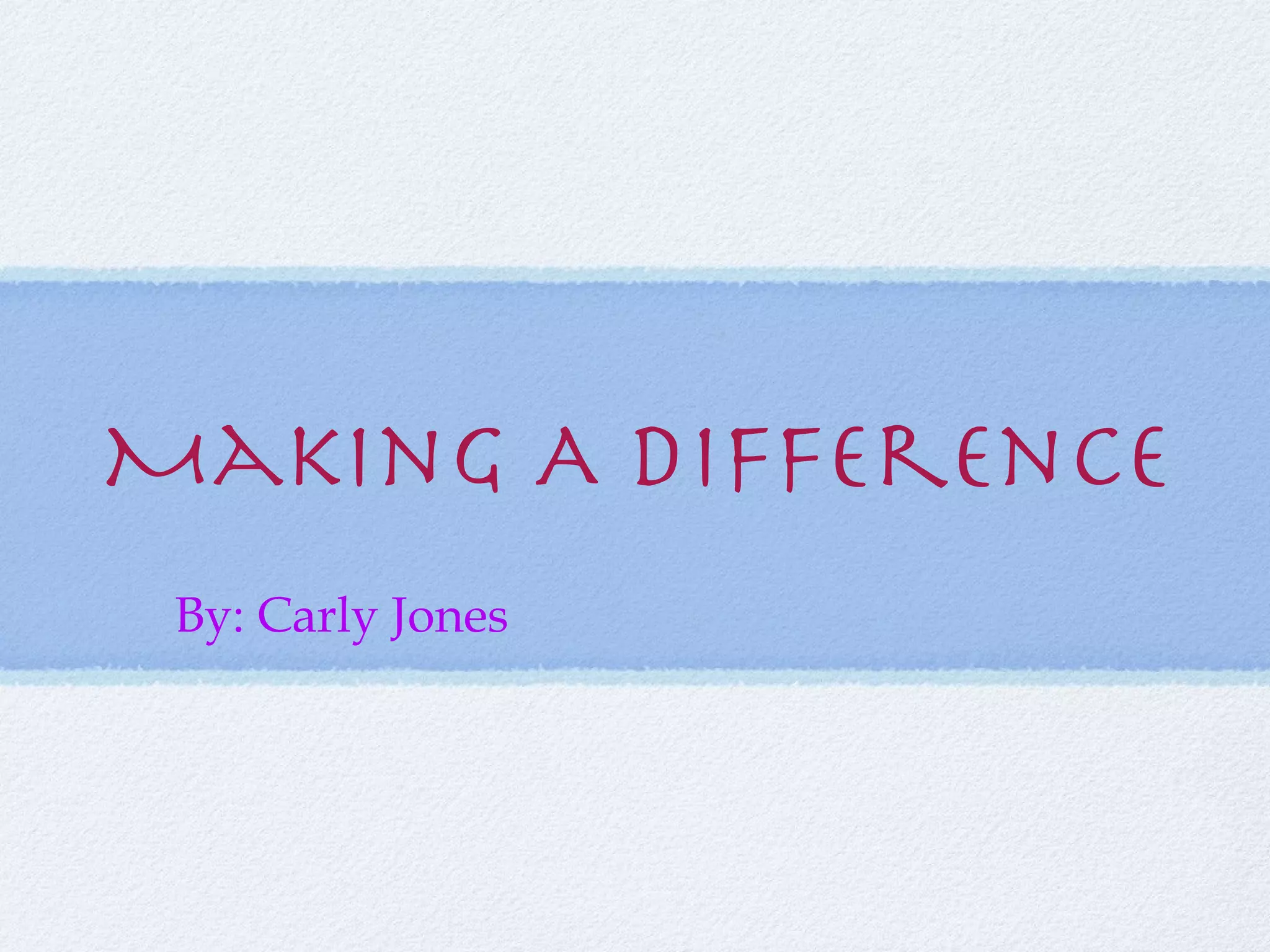 Make a difference | PPT