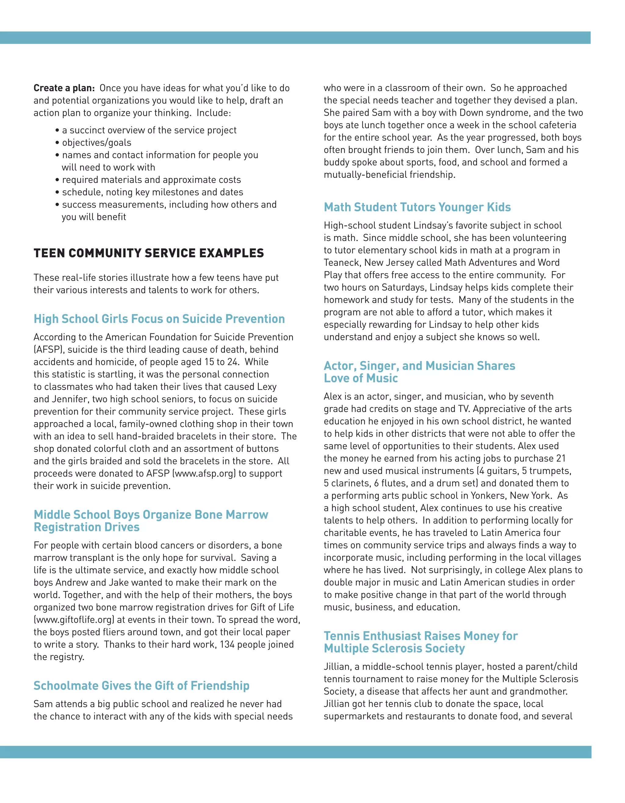 Make a Difference: Put Your Teen Energy and Enthusiasm to Work! | PDF