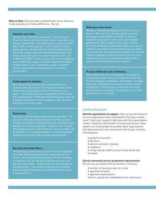 Make a Difference: Put Your Teen Energy and Enthusiasm to Work! | PDF