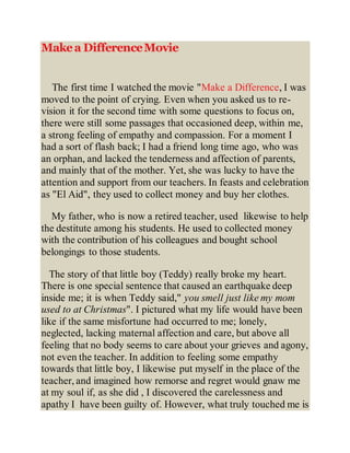 Make a difference movie | DOCX