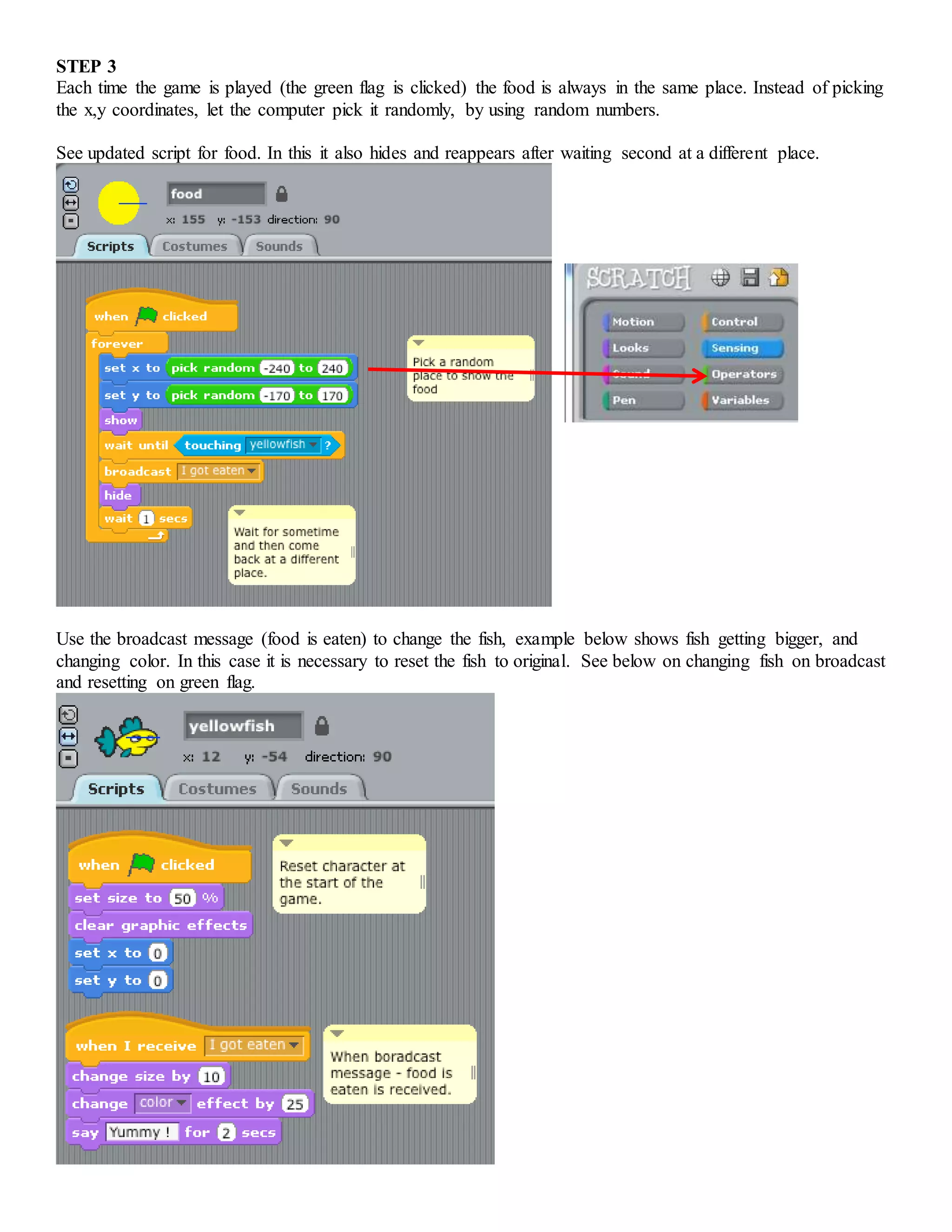 Make a game in scratch | DOCX