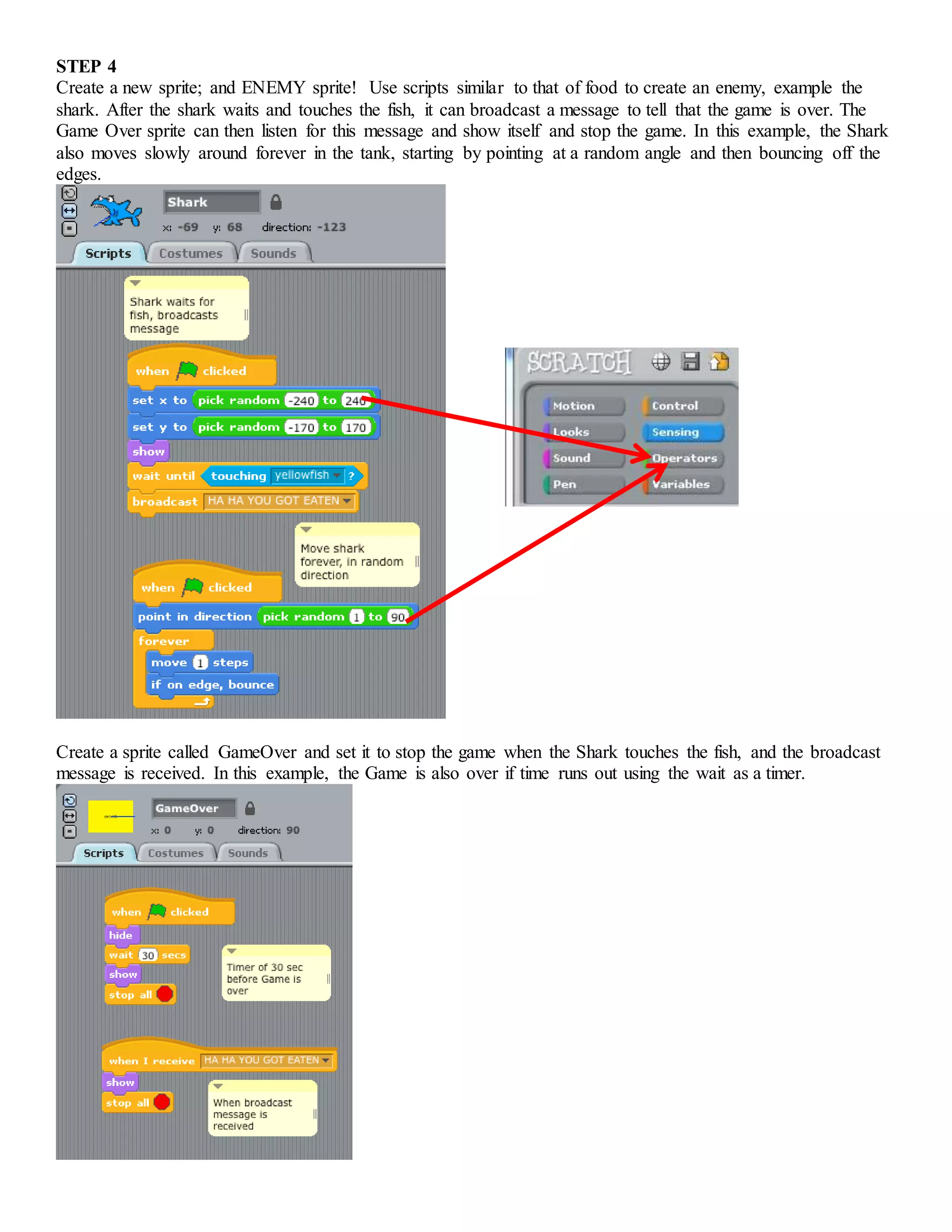 Make a game in scratch | DOCX