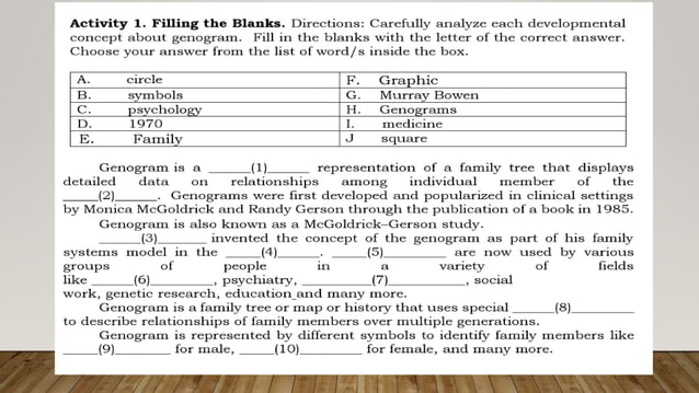Make a Genogram and Trace Certain Physical,.pptx | Genetics | Science