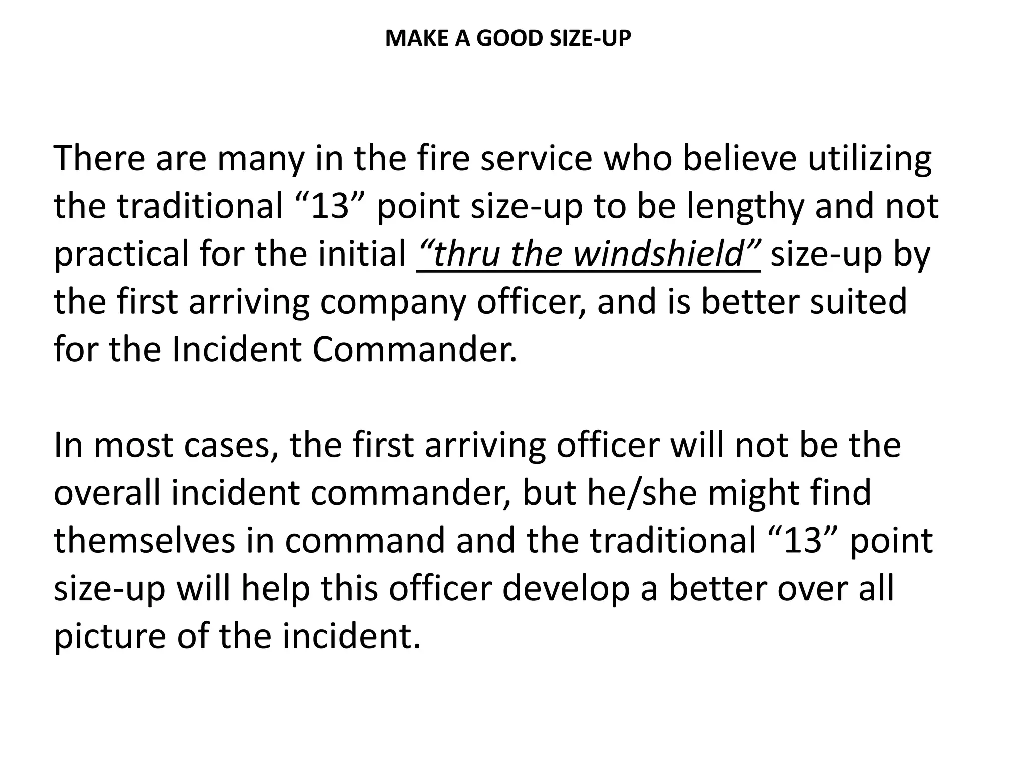 Make a good size up- | PPT