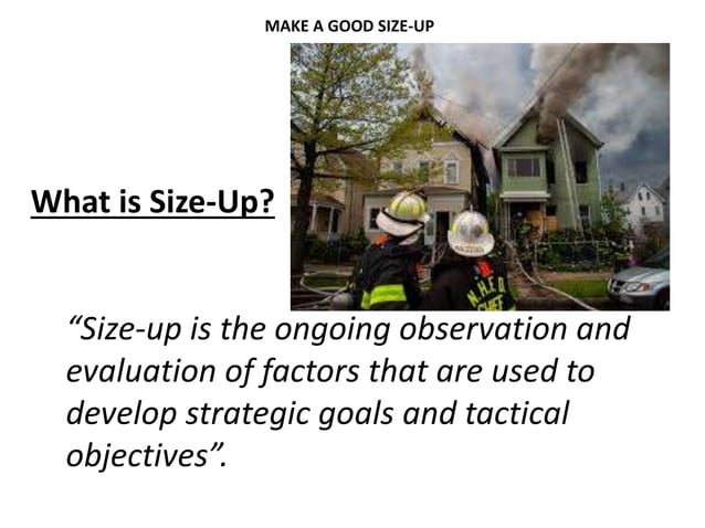 Make a good size up- | PPT
