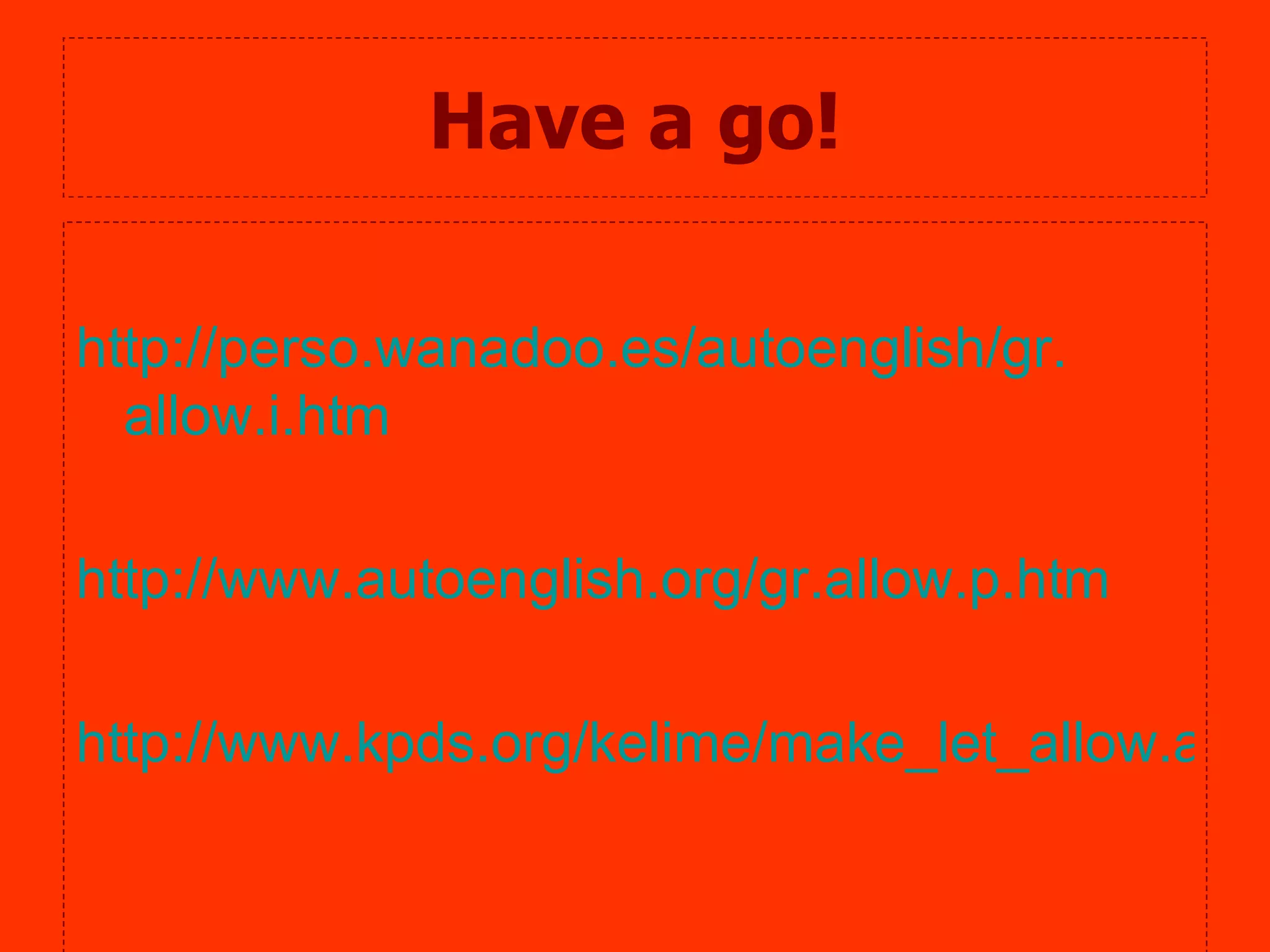 Make, allow & let | PPT