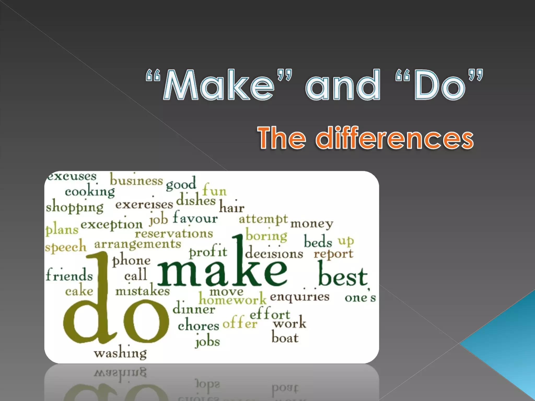 Make and do (the differences) | PPT