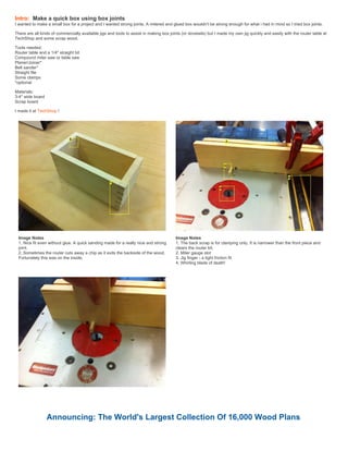 Make a quick box using box joints | PDF