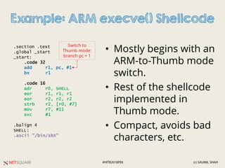 Make ARM Shellcode Great Again - HITB2018PEK | PPT