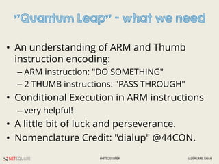 Make ARM Shellcode Great Again - HITB2018PEK | PPT