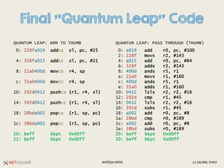 Make ARM Shellcode Great Again - HITB2018PEK | PPT