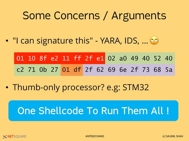 ARM Polyglot Shellcode - HITB2019AMS | PPT