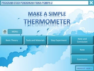 Make a simple thermometer | PPTX