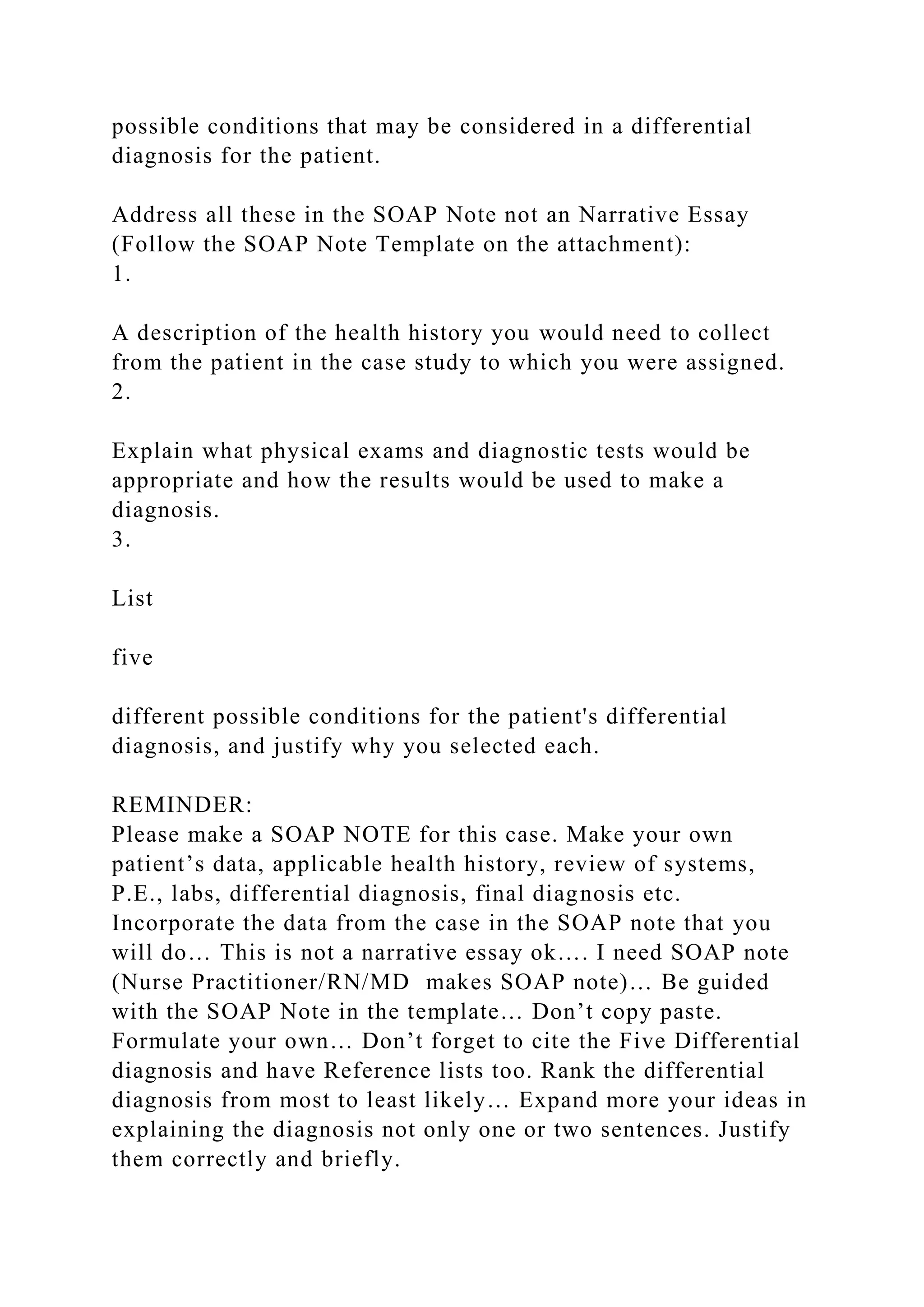 Make a SOAP Note Not a narrative essay Assessing Neurological Sympt.docx