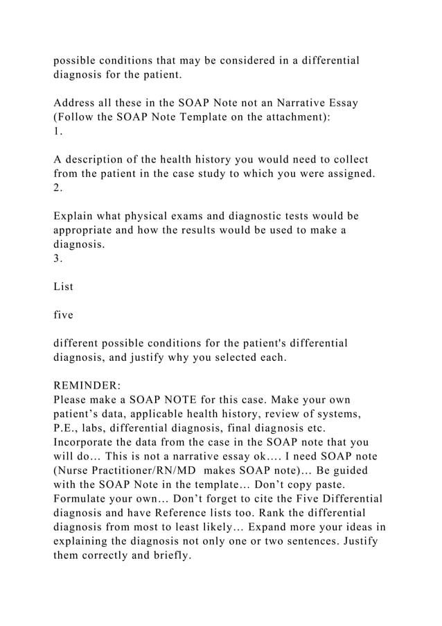 Make a SOAP Note Not a narrative essay Assessing Neurological Sympt.docx