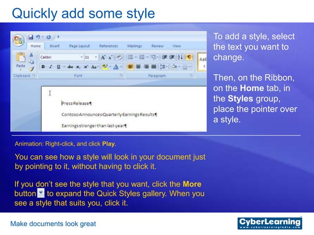 Make documents look great | PPT