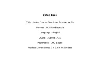 hardcover_$ Make Drones Teach an Arduino to Fly ^^Full_Books^^