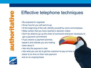 Make Effective Collection Calls | PPT | Phone Services | Home Utilities