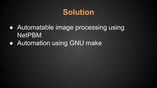 Makefiles for automating image processing | PDF | Photo Editing Software | Computer Software and ...