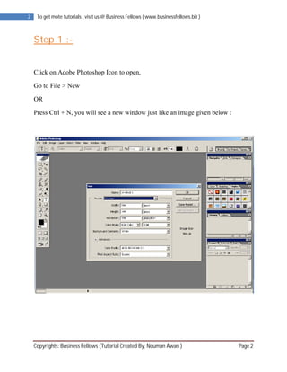Make front page in adobe photoshop ( business fellows ) | PDF