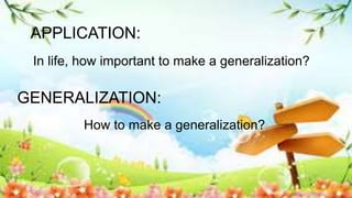 Make generalization | PPTX