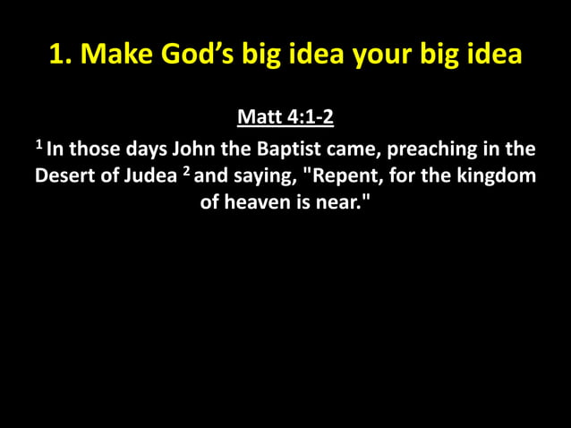 Make God’s BIG Idea Your BIG Idea | PPTX | Christianity | Religion ...