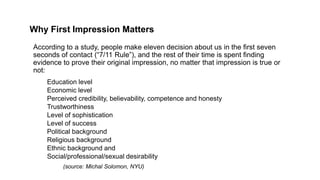 Make good first impression | PPT