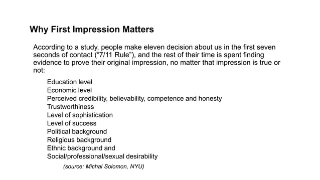 Make good first impression | PPT