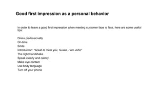 Make good first impression | PPT