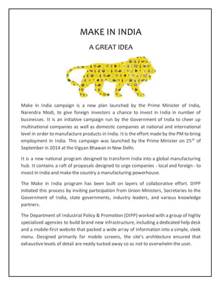 Make in india | DOCX