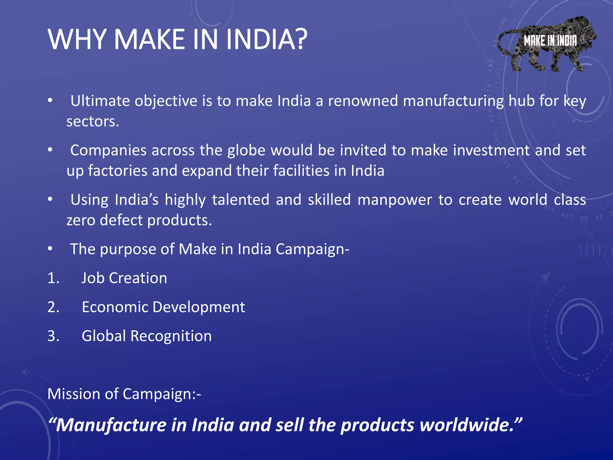 Presentation on Make in India | PPTX