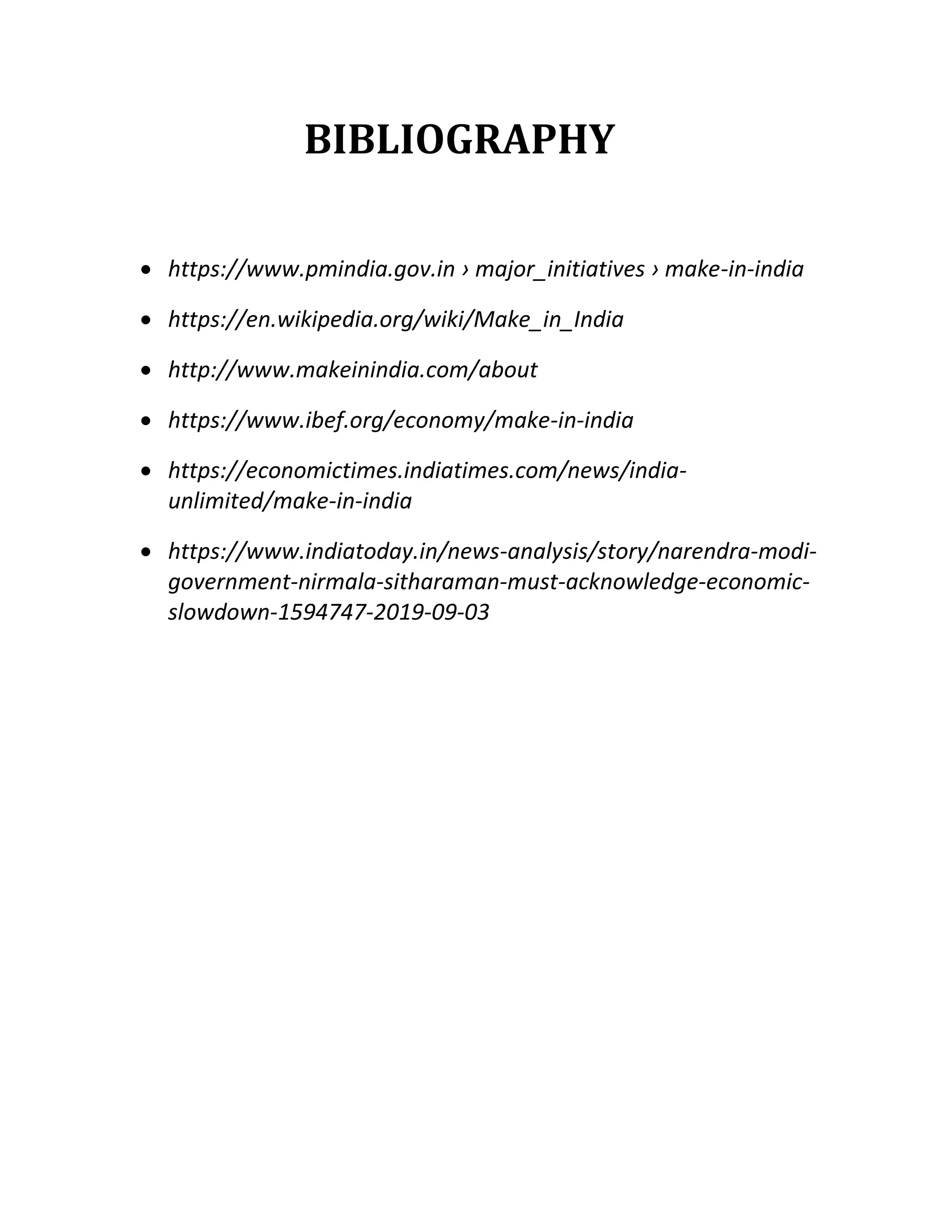 Make in india - The Way Ahead Class 12 Economics Project | PDF