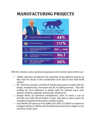Make in india - The Way Ahead Class 12 Economics Project | PDF