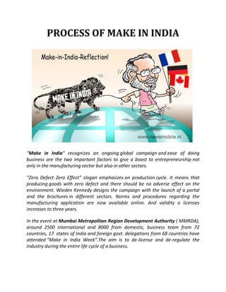 Make in india - The Way Ahead Class 12 Economics Project | PDF