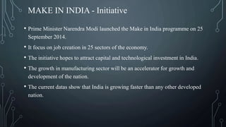 Make in india challenges and prospects | PPTX