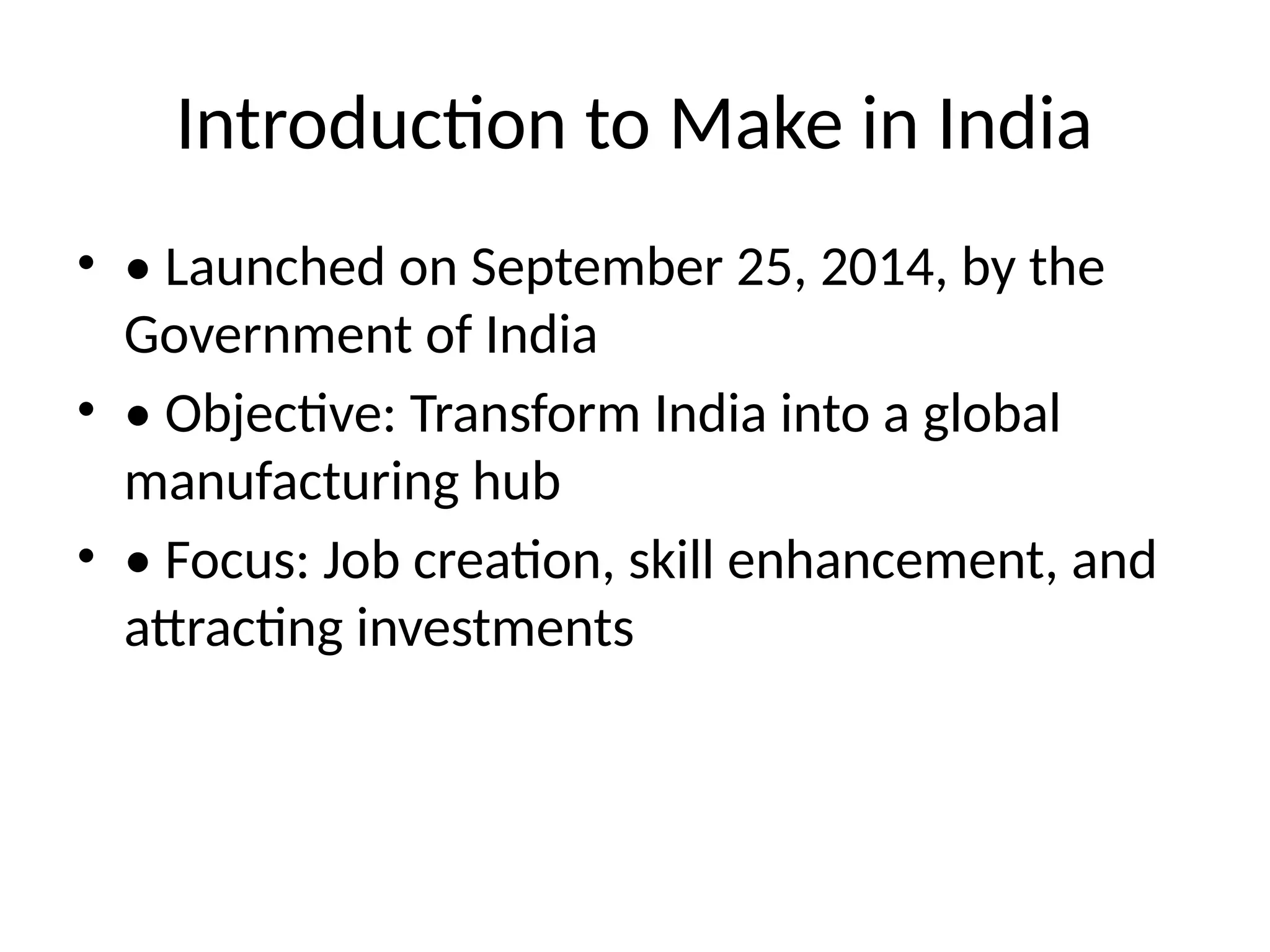 make in india policy of government of india | PPT