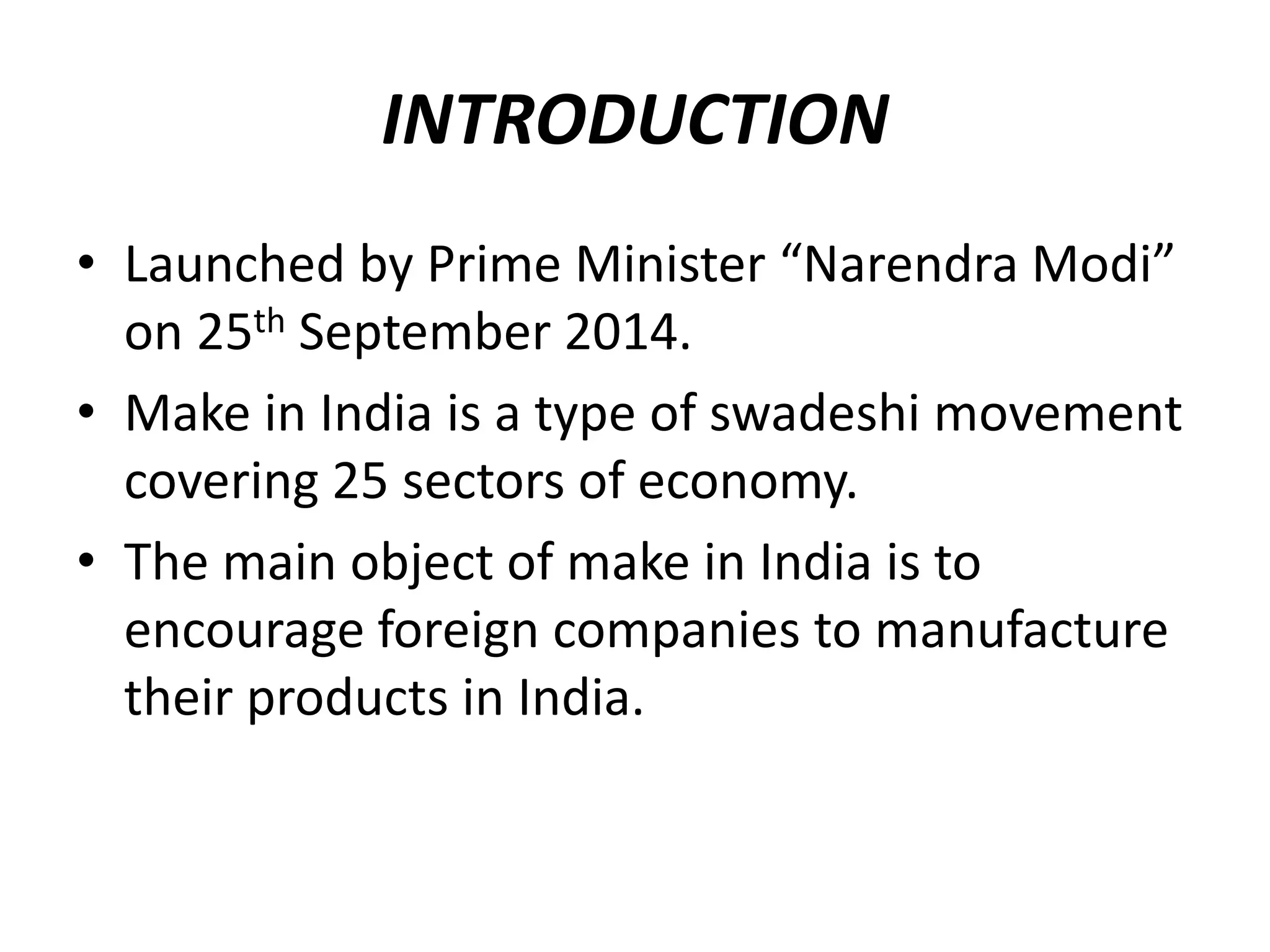 Make in India | PPTX