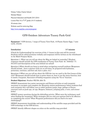 Make it an a plus unit adventure education unit plan | DOCX | Science