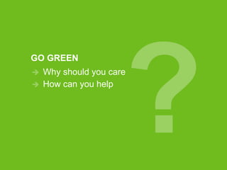 5 min guide to sustainability: Go green - Save money and the planet | PDF