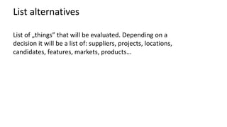 Getting Started with MakeItRational Decision-Making Software | PDF