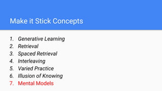 Make it Stick Presentation | PDF