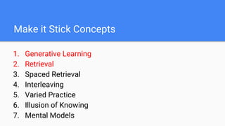 Make it Stick Presentation | PDF