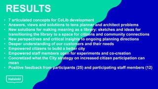 Make libraries matter // citizens at the heart of planning, co-creating ...