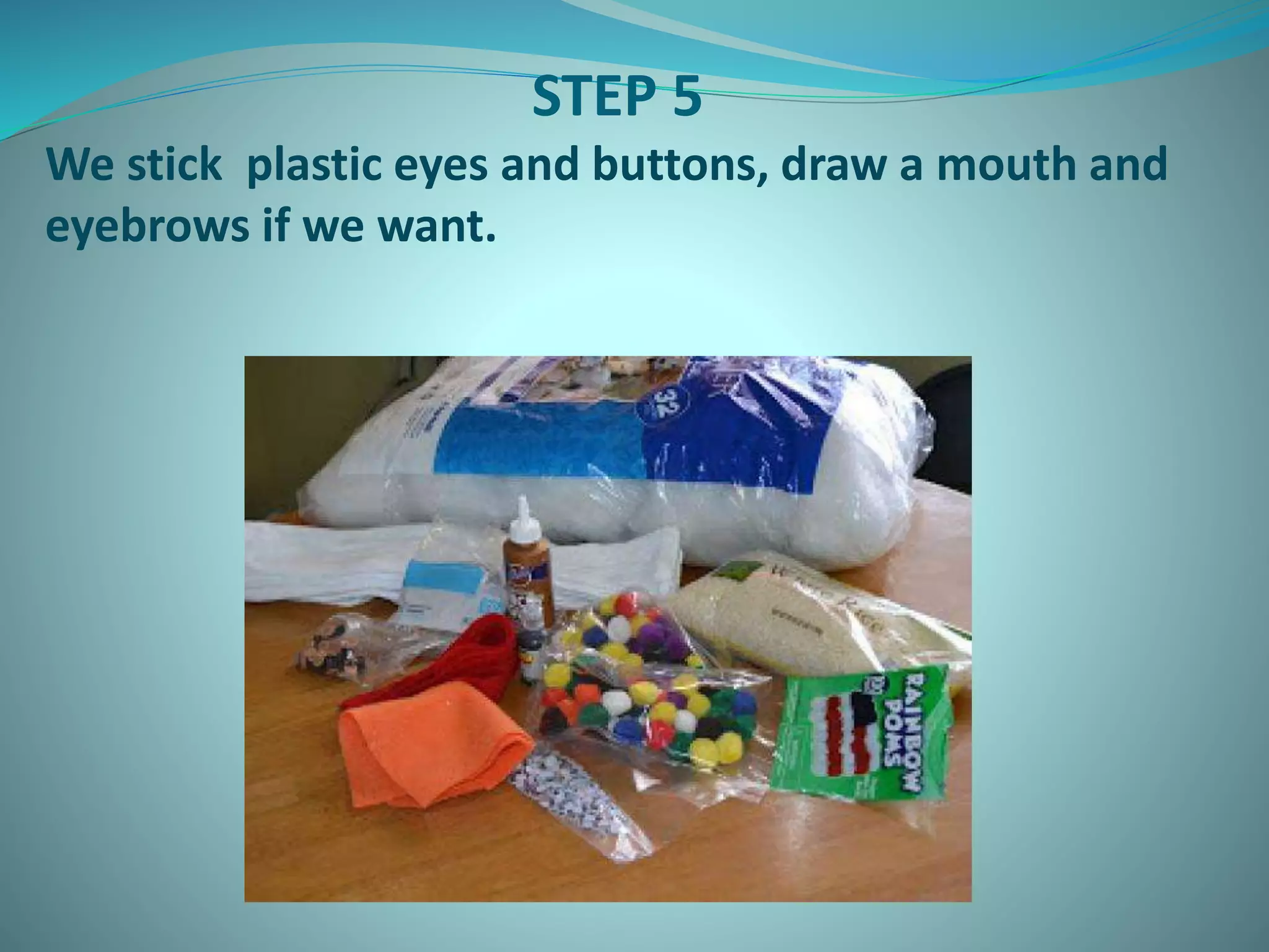 Make little people puppets from old socks and rice | PPT