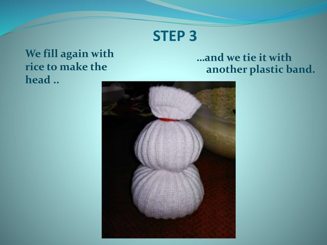 Make little people puppets from old socks and rice | PPT