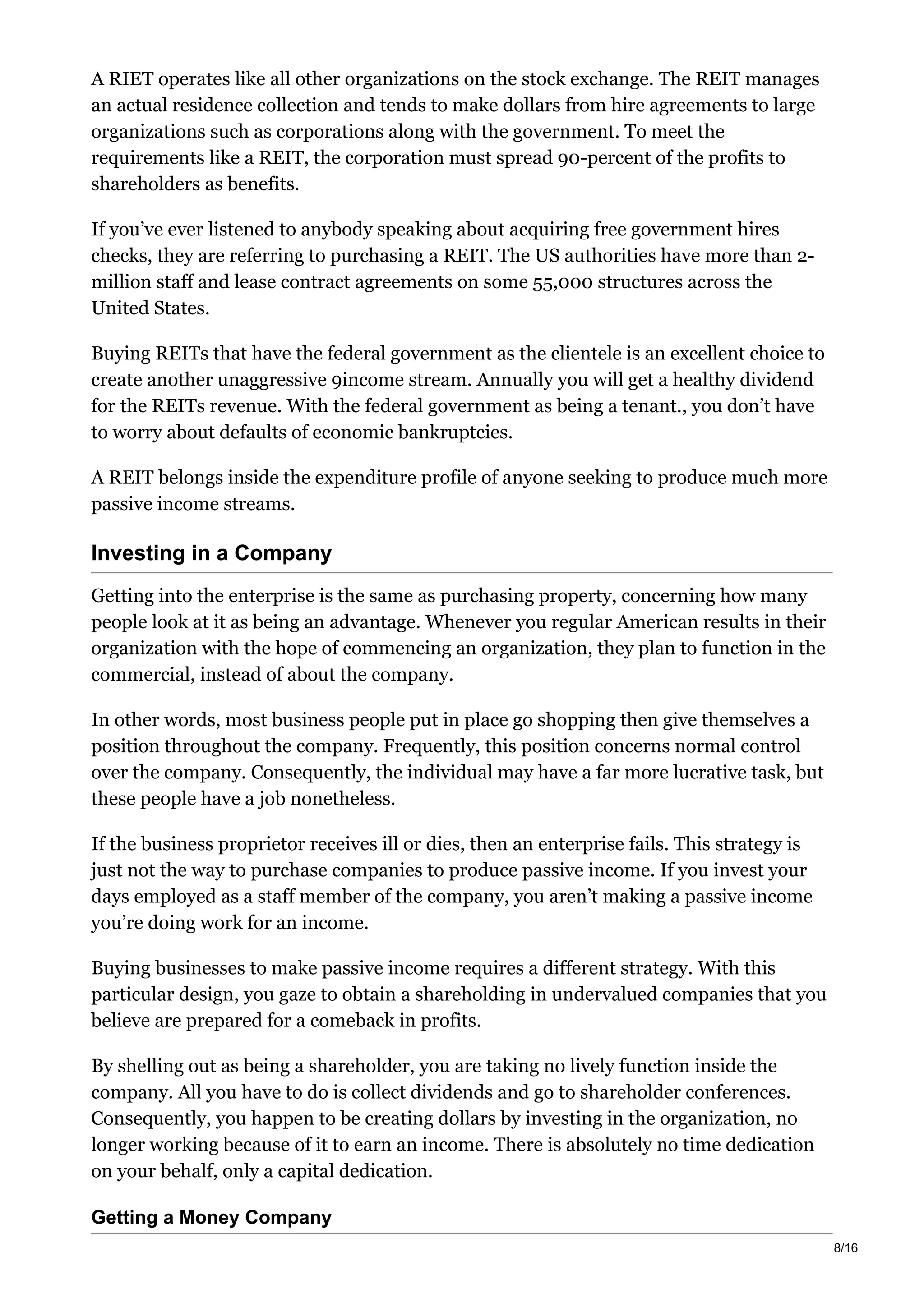 passive income ideas top ways to build up your wealth | PDF