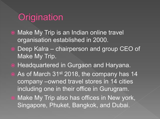 Make my trip ppt | PPTX | Air Travel | Travel Type
