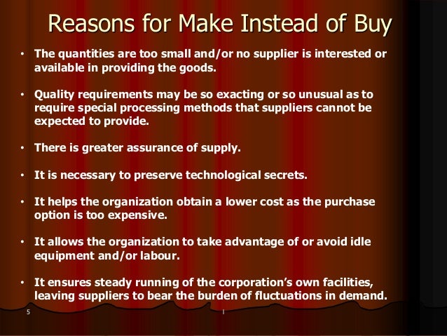 Make or buy, insourcingoutsourcing
