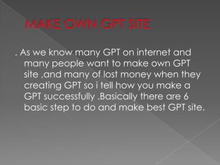 Make own gpt site | PPT