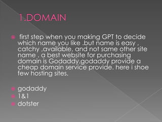 Make own gpt site | PPT